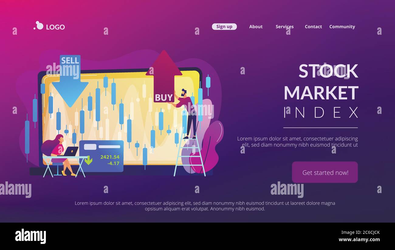 Stock market trading landing hi-res stock photography and images - Alamy