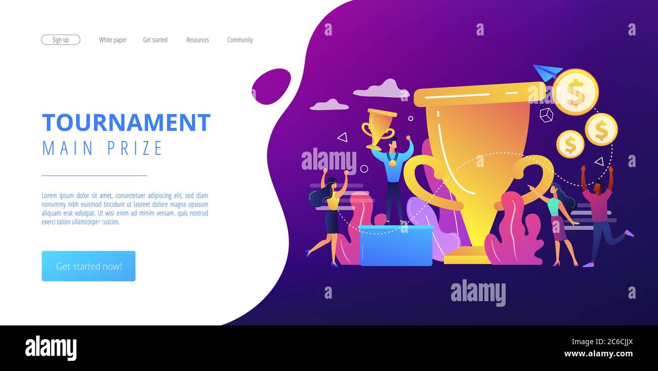 Prize pool concept landing page Stock Vector Image & Art - Alamy