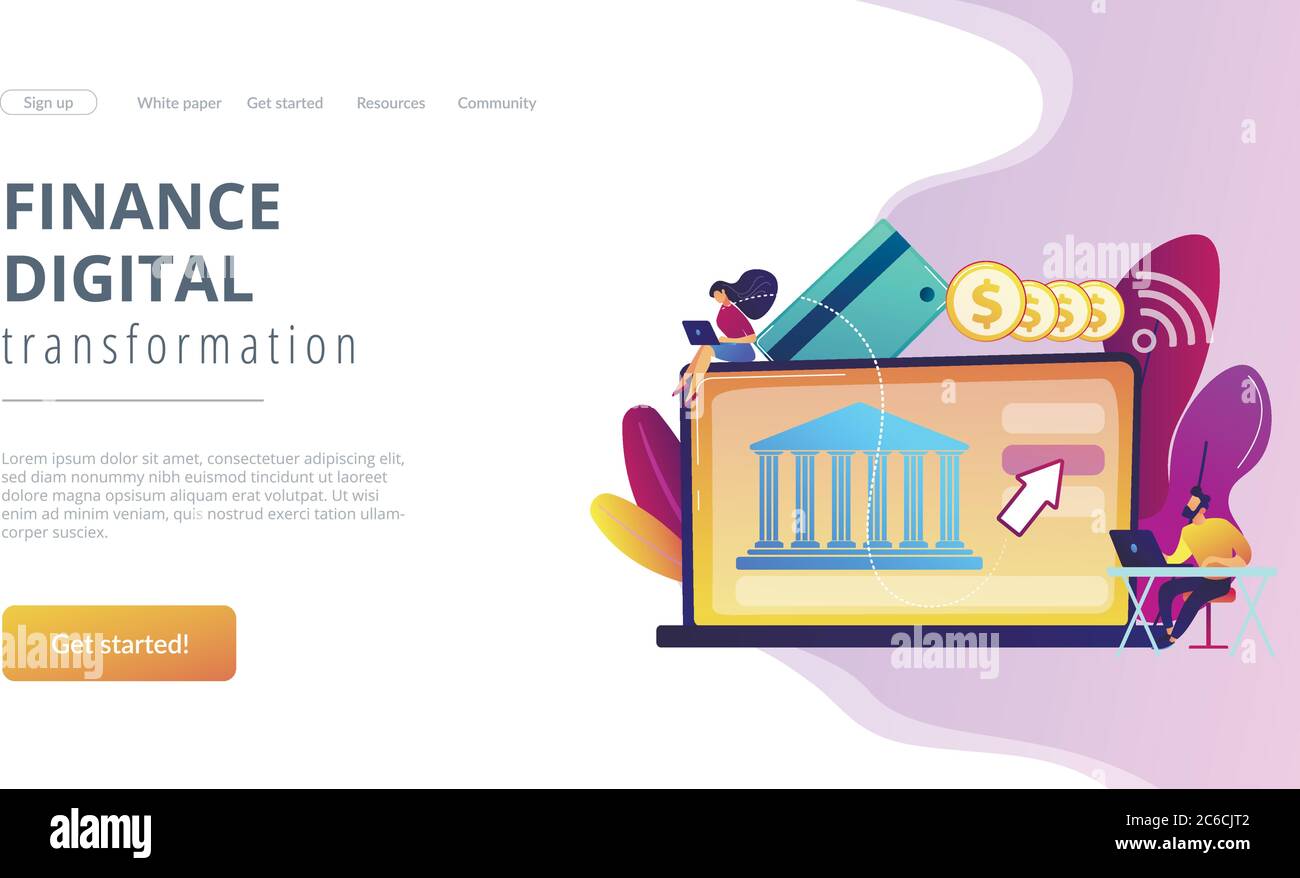 Open banking platform concept landing page Stock Vector Image & Art - Alamy