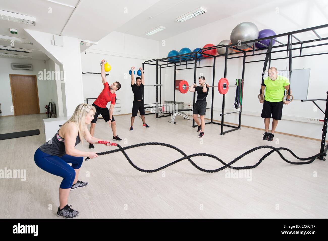 Group young sporting adults hi-res stock photography and images - Alamy