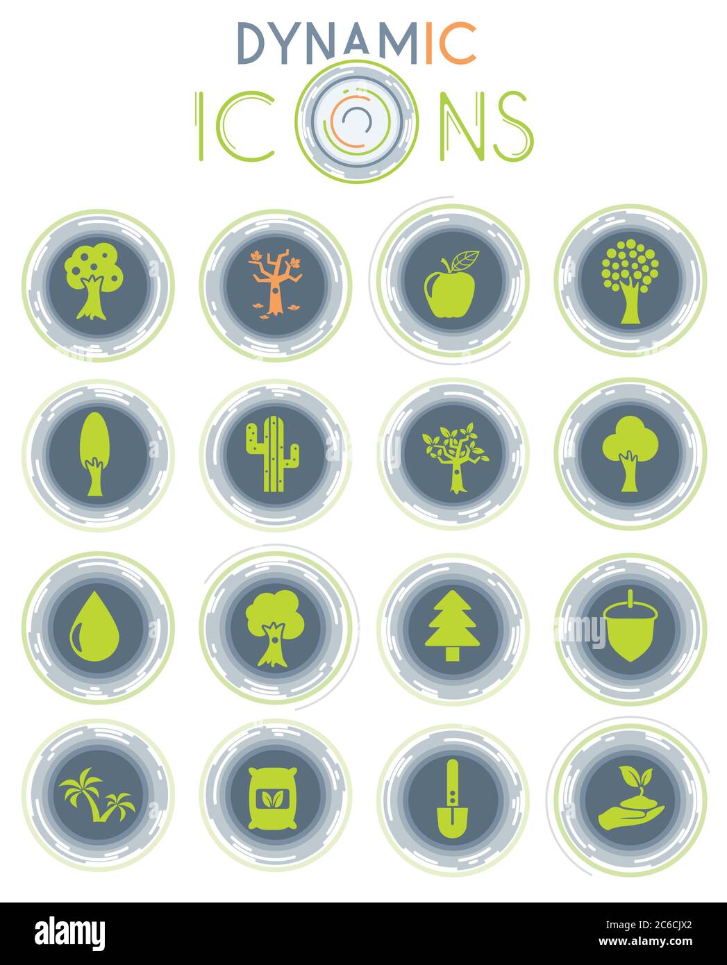 trees dynamic icons Stock Vector Image & Art - Alamy