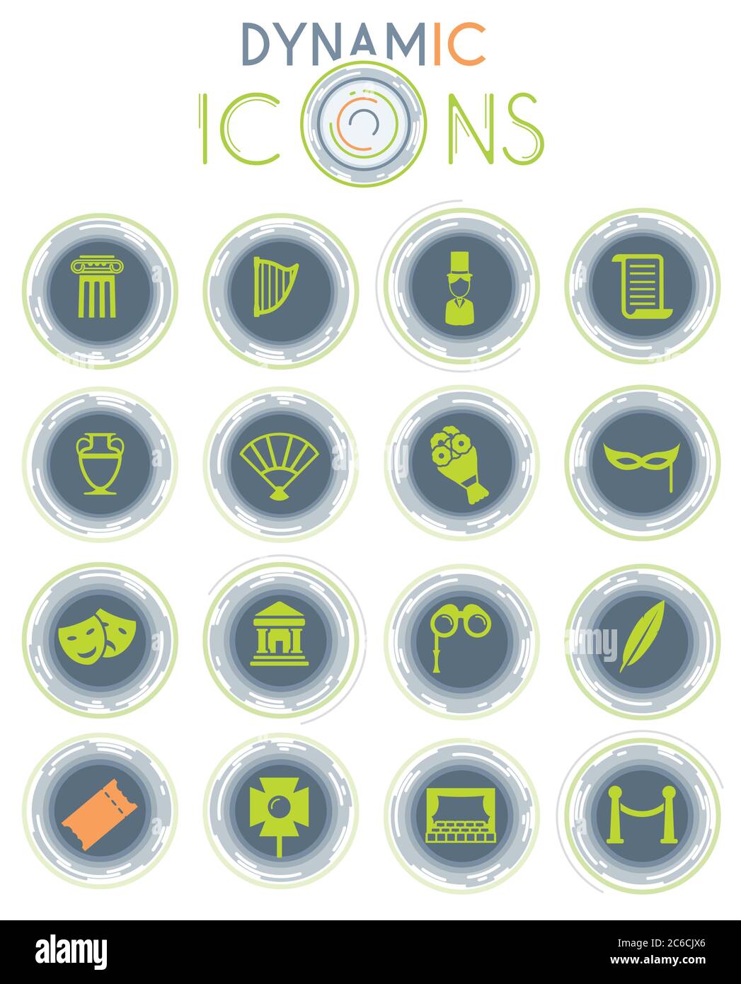 Theatre dynamic icons Stock Vector Image & Art - Alamy