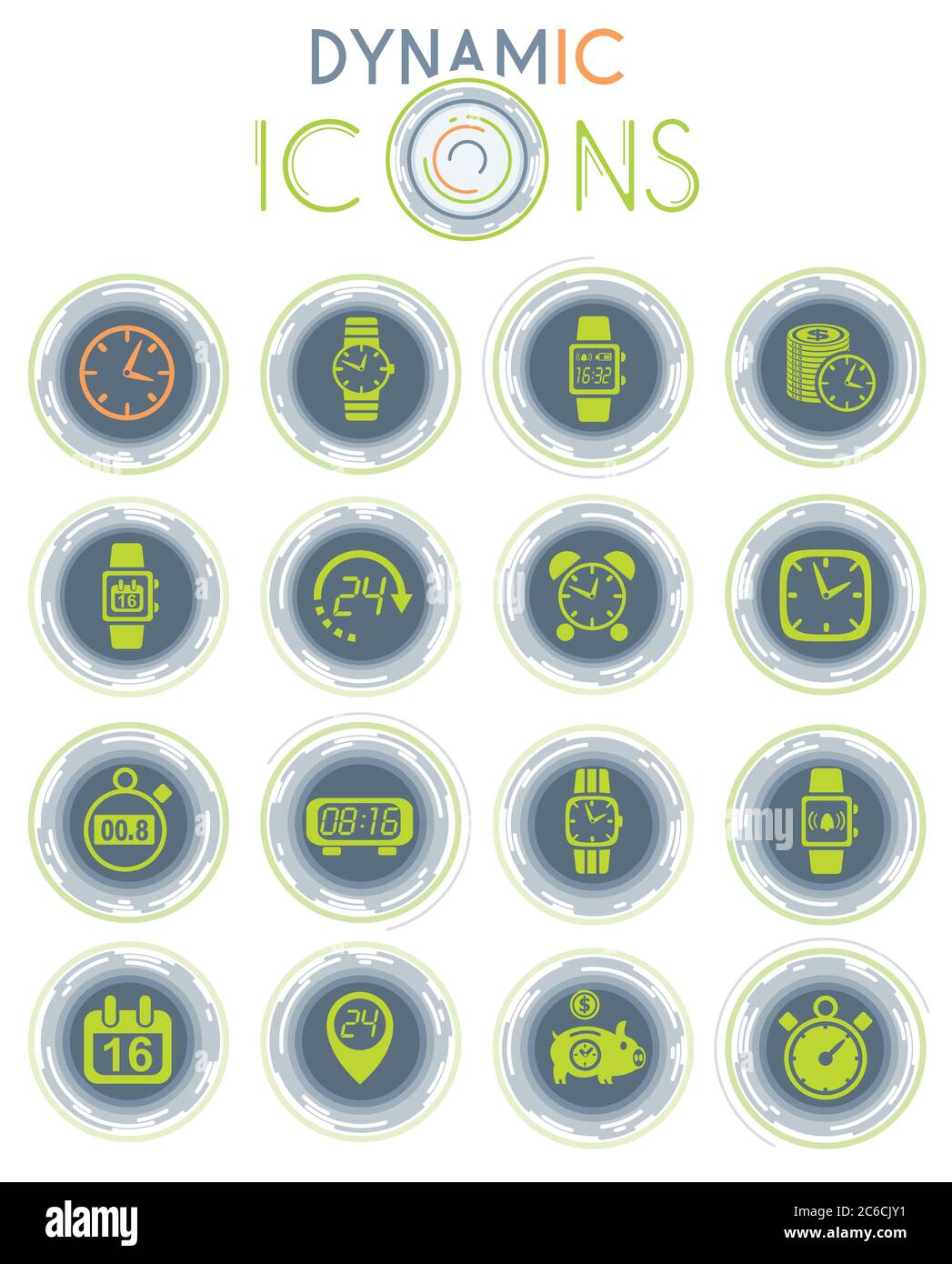 time dynamic icons Stock Vector Image & Art - Alamy