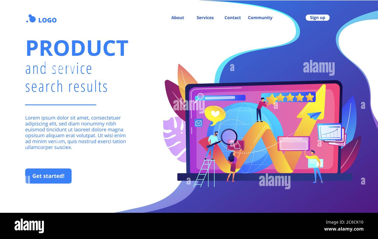 Online reputation management concept landing page Stock Vector Image ...