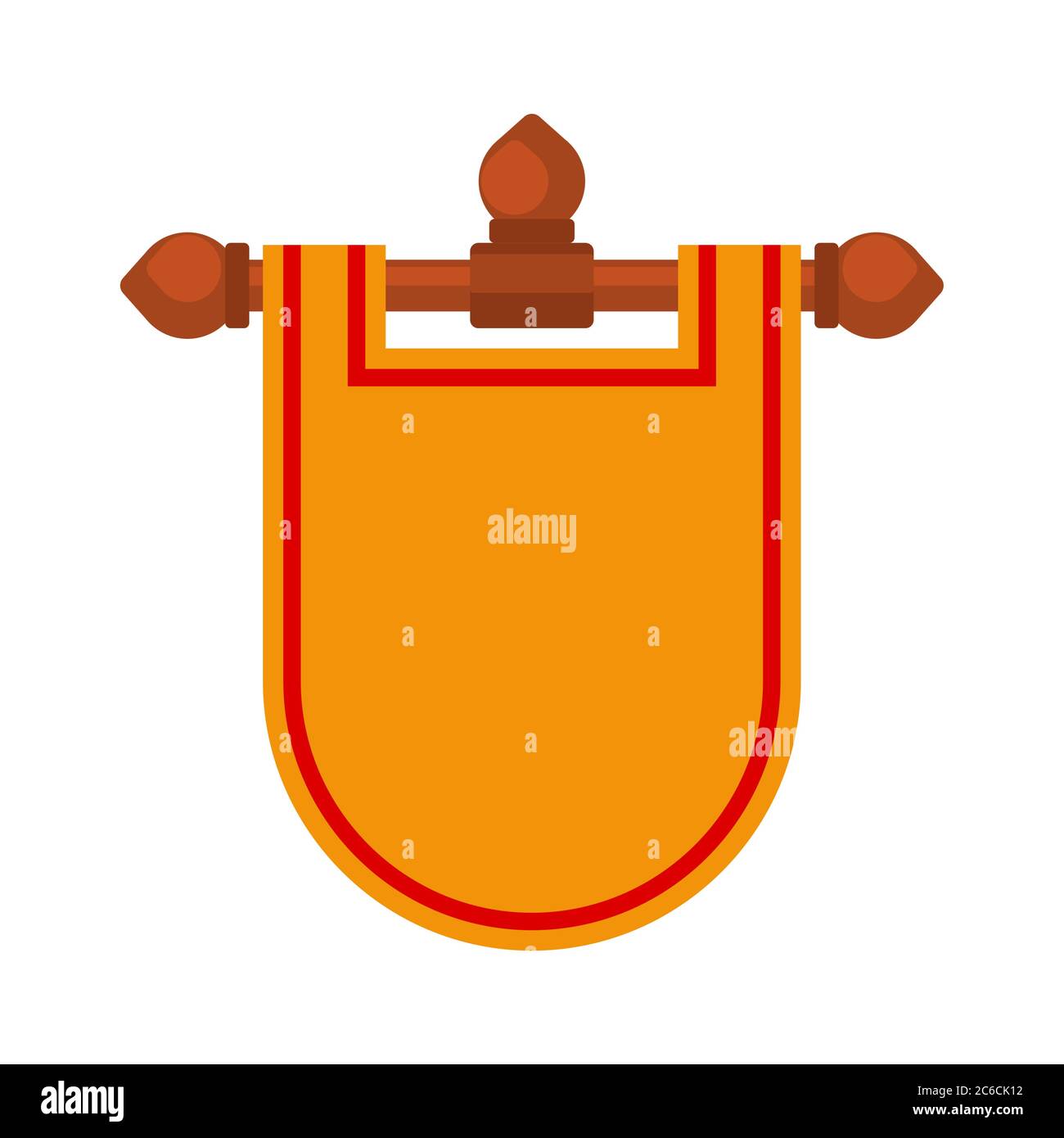 Vertical flag medieval style banner template. vector illustration Stock ...