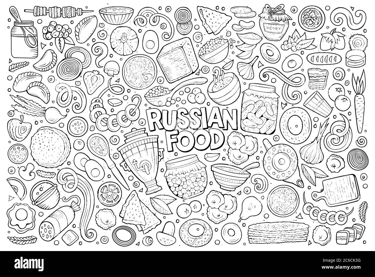 Russian national food icon Cut Out Stock Images & Pictures - Alamy