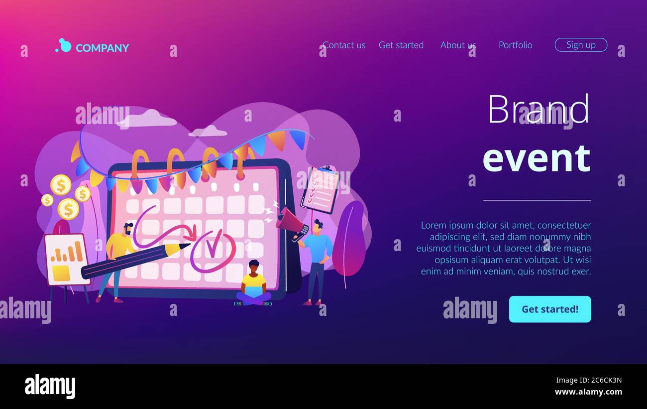 Brand event concept landing page Stock Vector Image & Art - Alamy