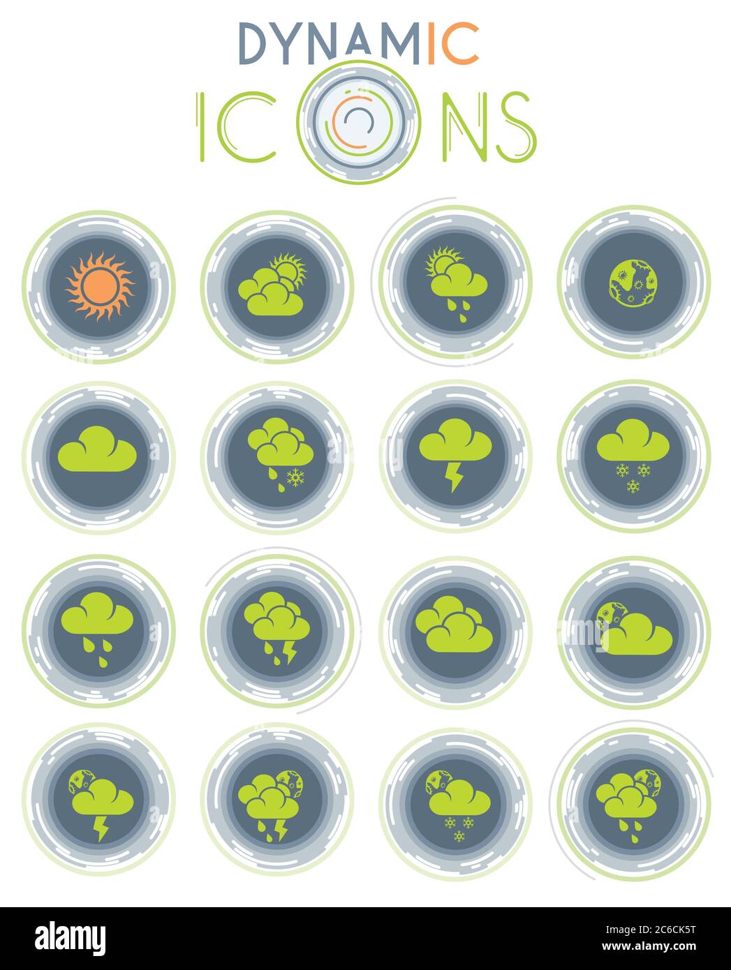 weather dynamic icons Stock Vector Image & Art - Alamy