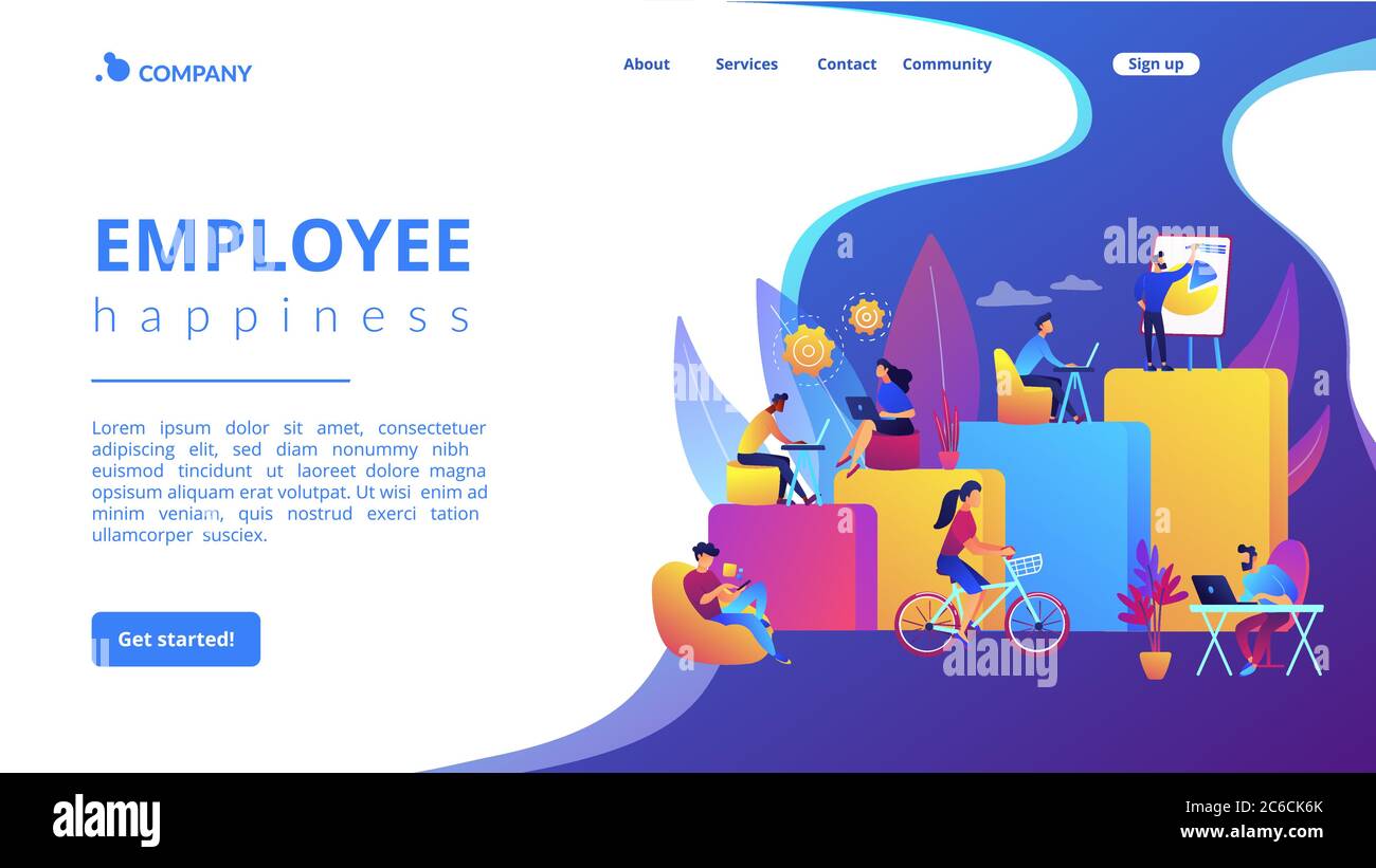 Modern open concept office with workers hi-res stock photography and ...