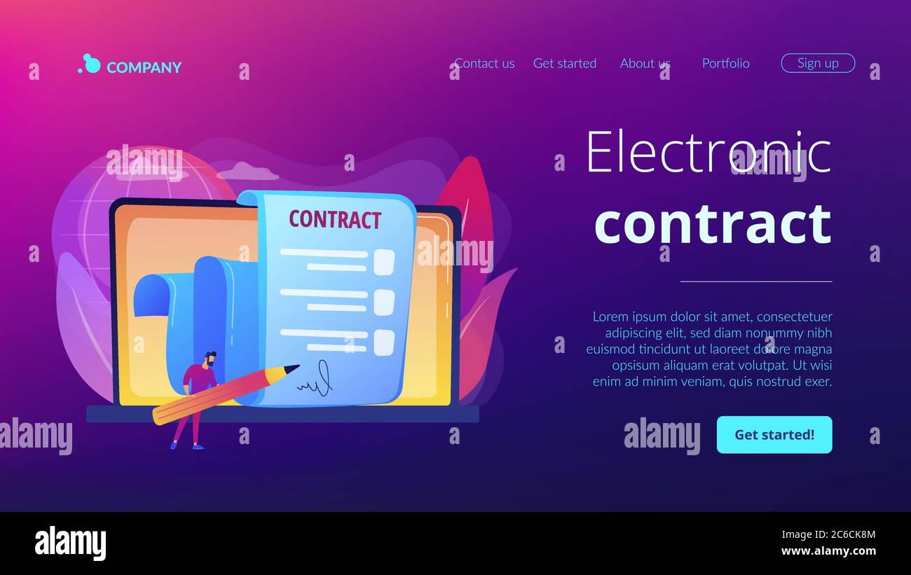 Electronic contract concept hi-res stock photography and images - Alamy