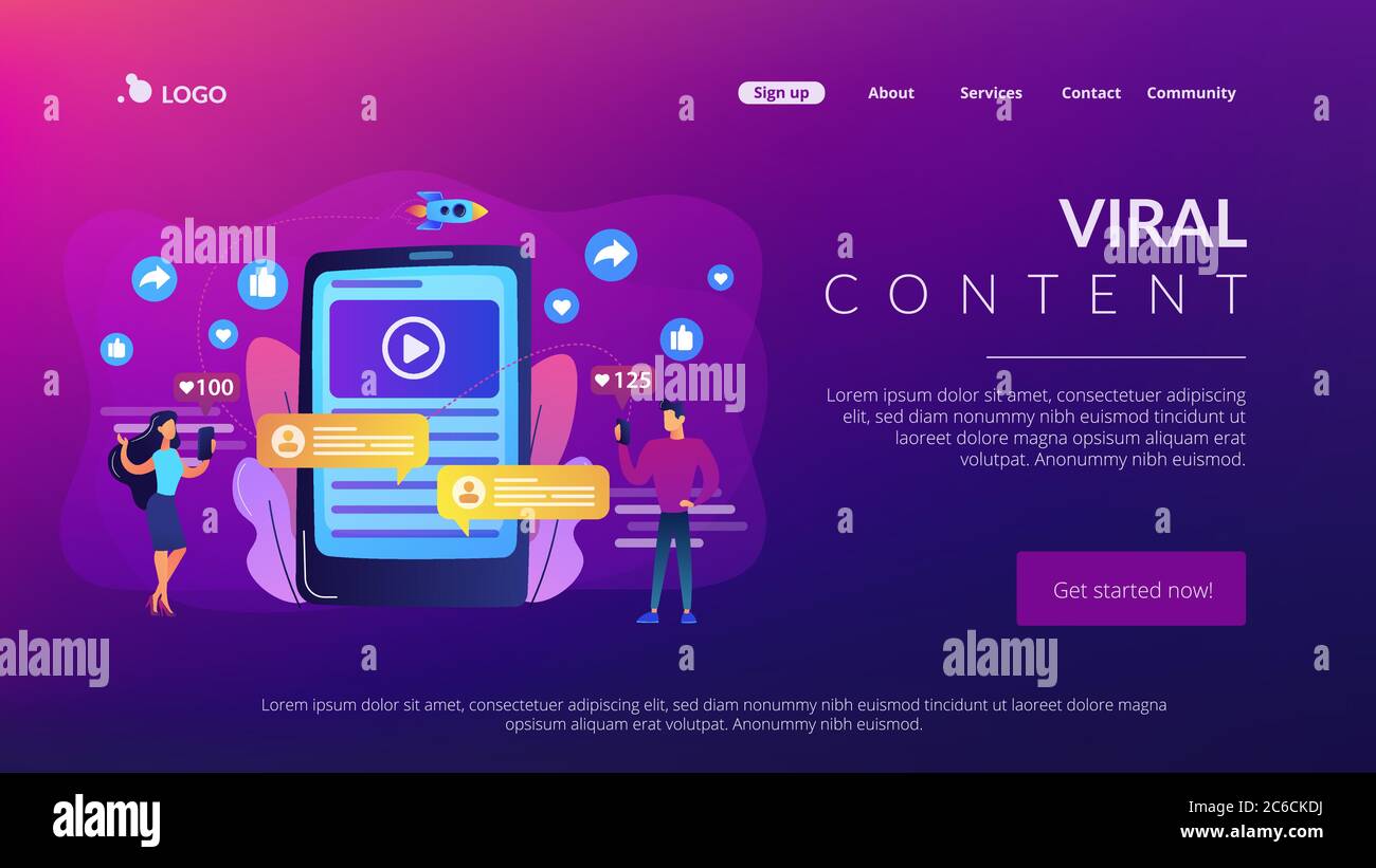 Viral content Stock Vector Images - Alamy