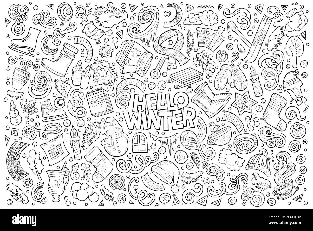 Tree bird house cartoon Black and White Stock Photos & Images - Alamy