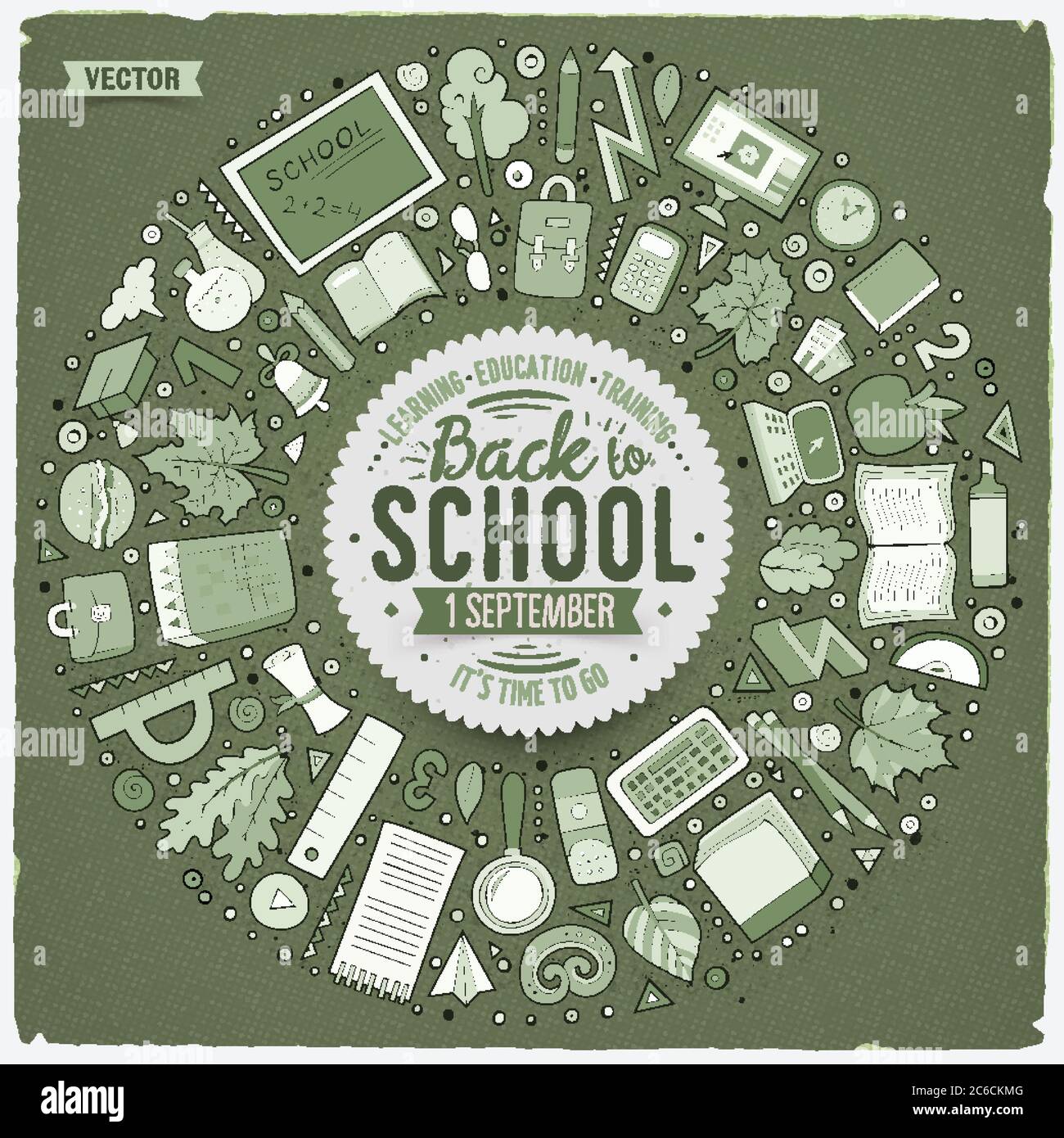 Set of School cartoon doodle objects, symbols and items Stock Vector Image & Art - Alamy