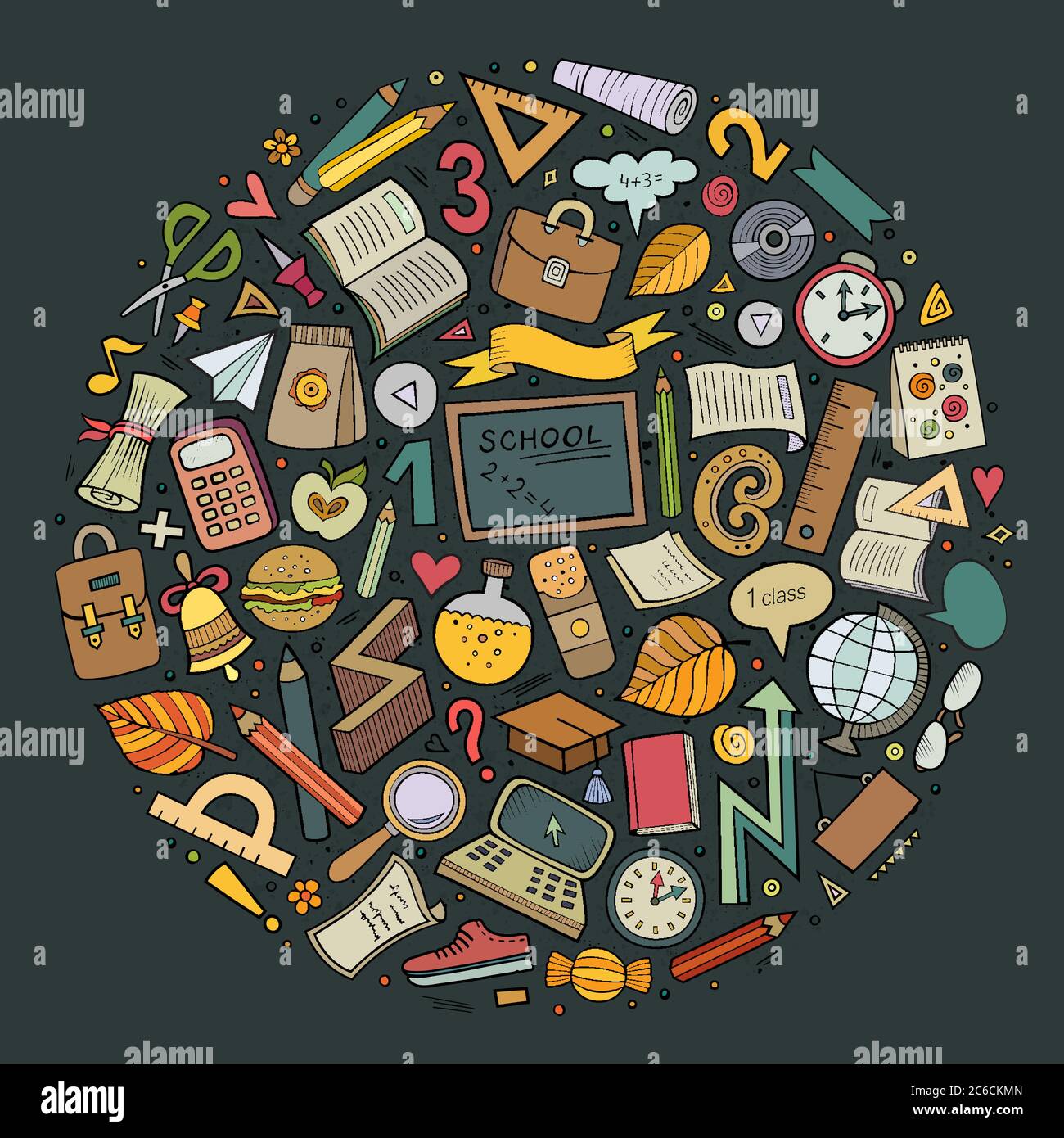 Students circle classroom Stock Vector Images - Alamy