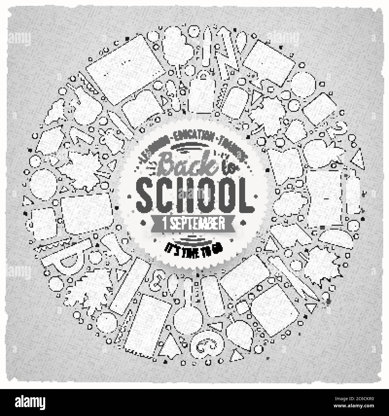 Set of School cartoon doodle objects, symbols and items Stock Vector Image & Art - Alamy