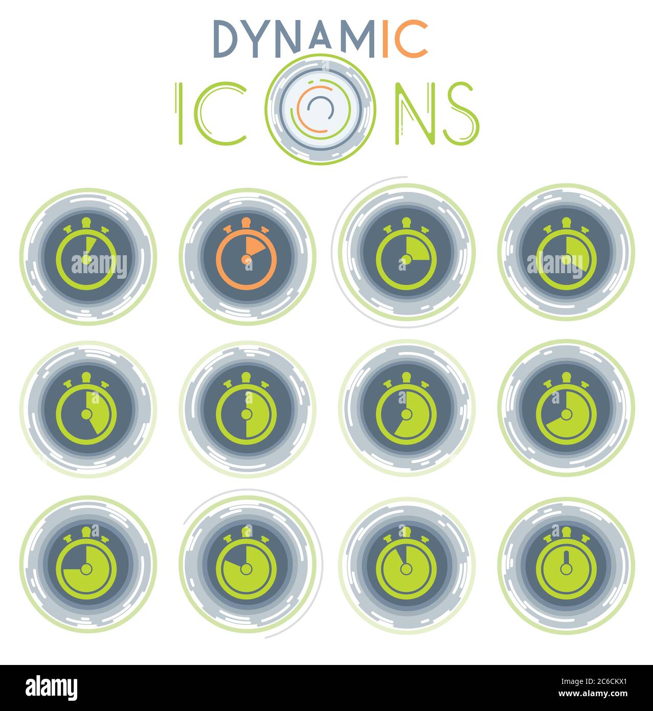 Timer dynamic icons Stock Vector Image & Art - Alamy