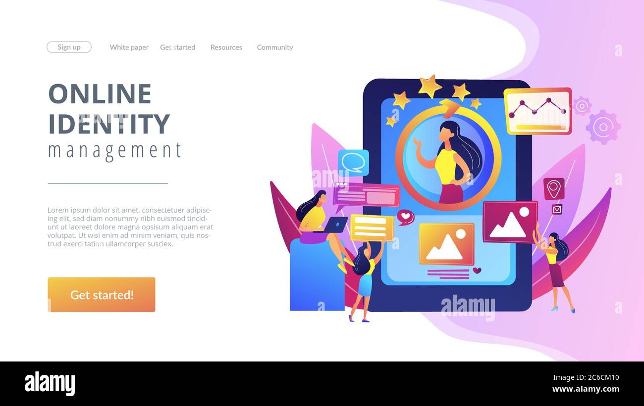 Online identity Stock Vector Images - Alamy