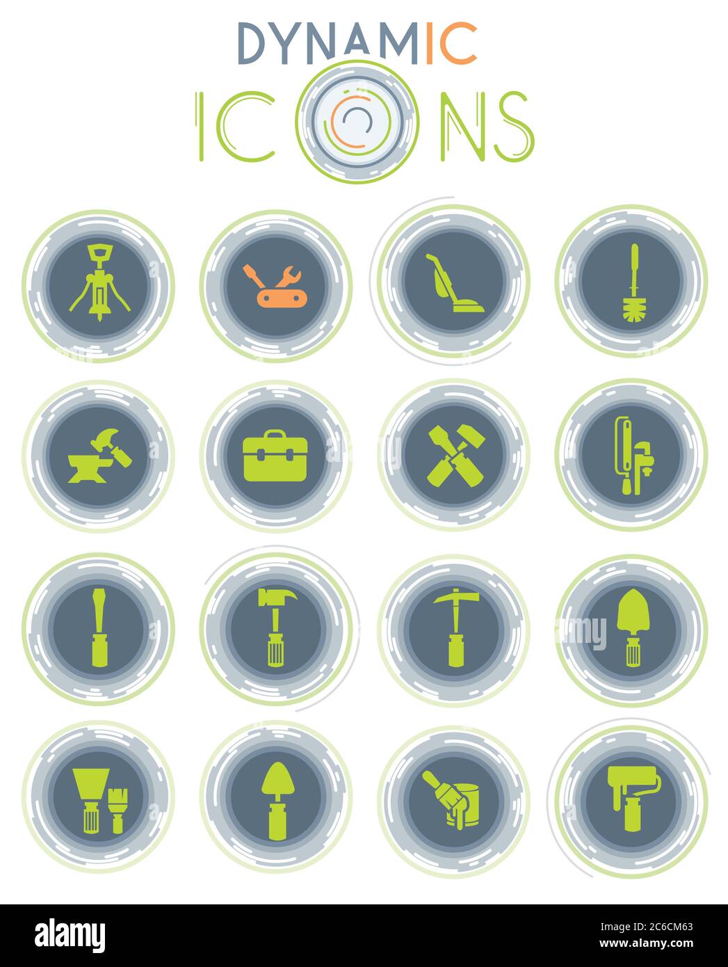 Work tools dynamic icons Stock Vector Image & Art - Alamy