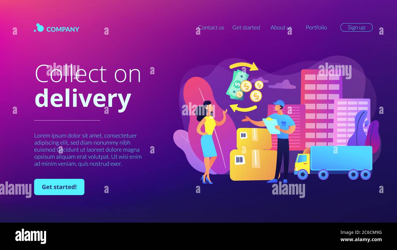 Cash on delivery payment Stock Vector Images - Alamy