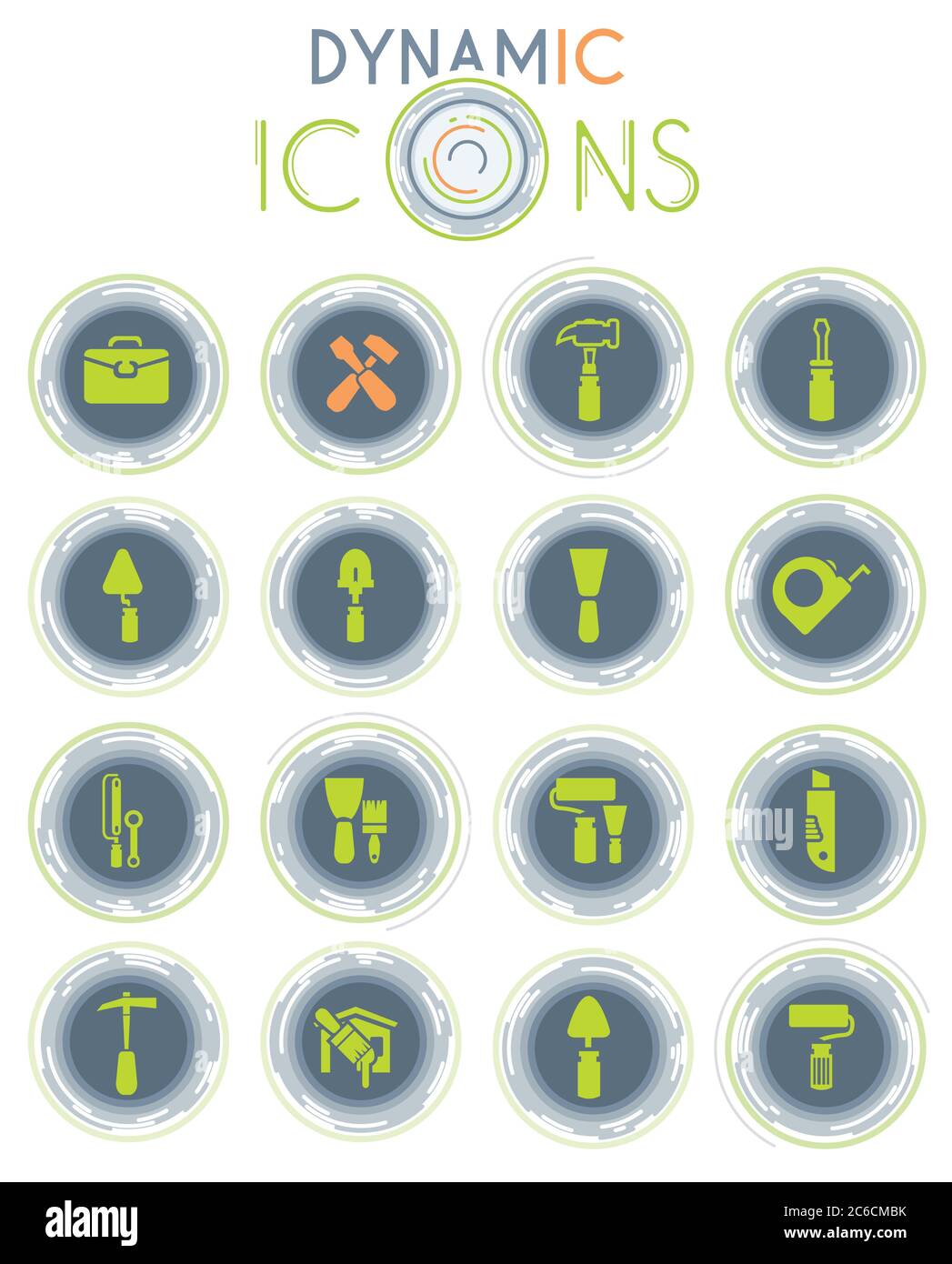 Work tools dynamic icons Stock Vector Image & Art - Alamy