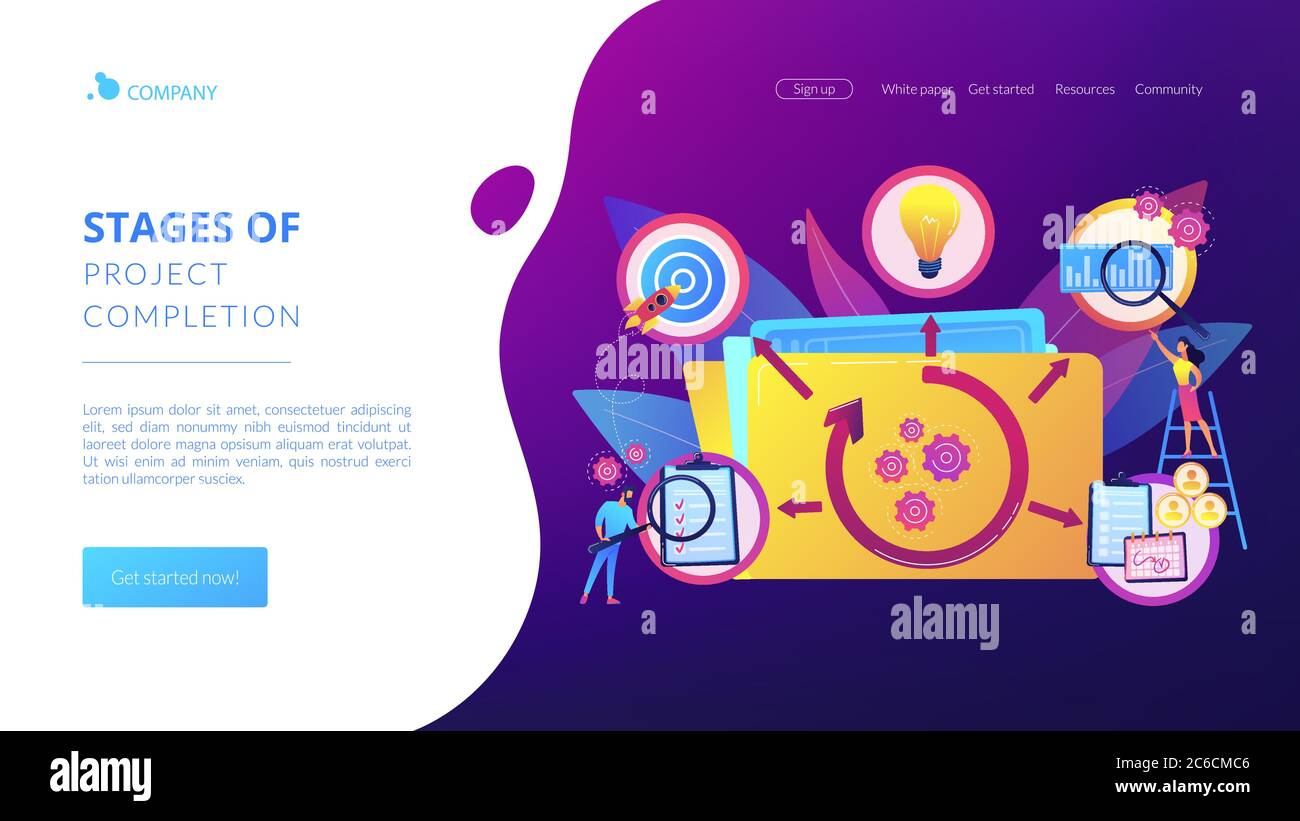 Project life cycle concept landing page Stock Vector Image & Art - Alamy