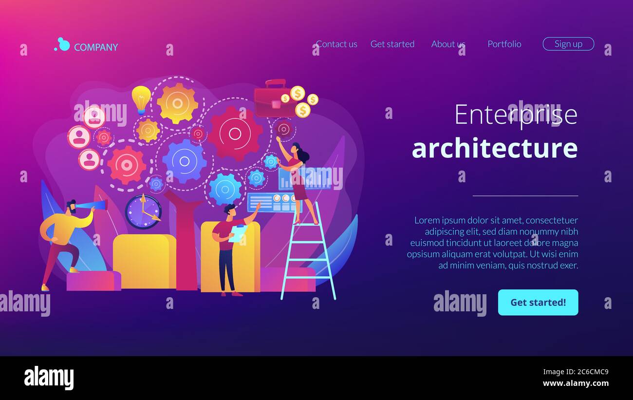 Enterprise architecture concept landing page Stock Vector Image & Art ...