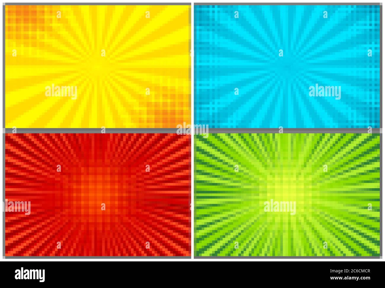 Cartoon comic backgrounds set. Comics book colorful poster with ...