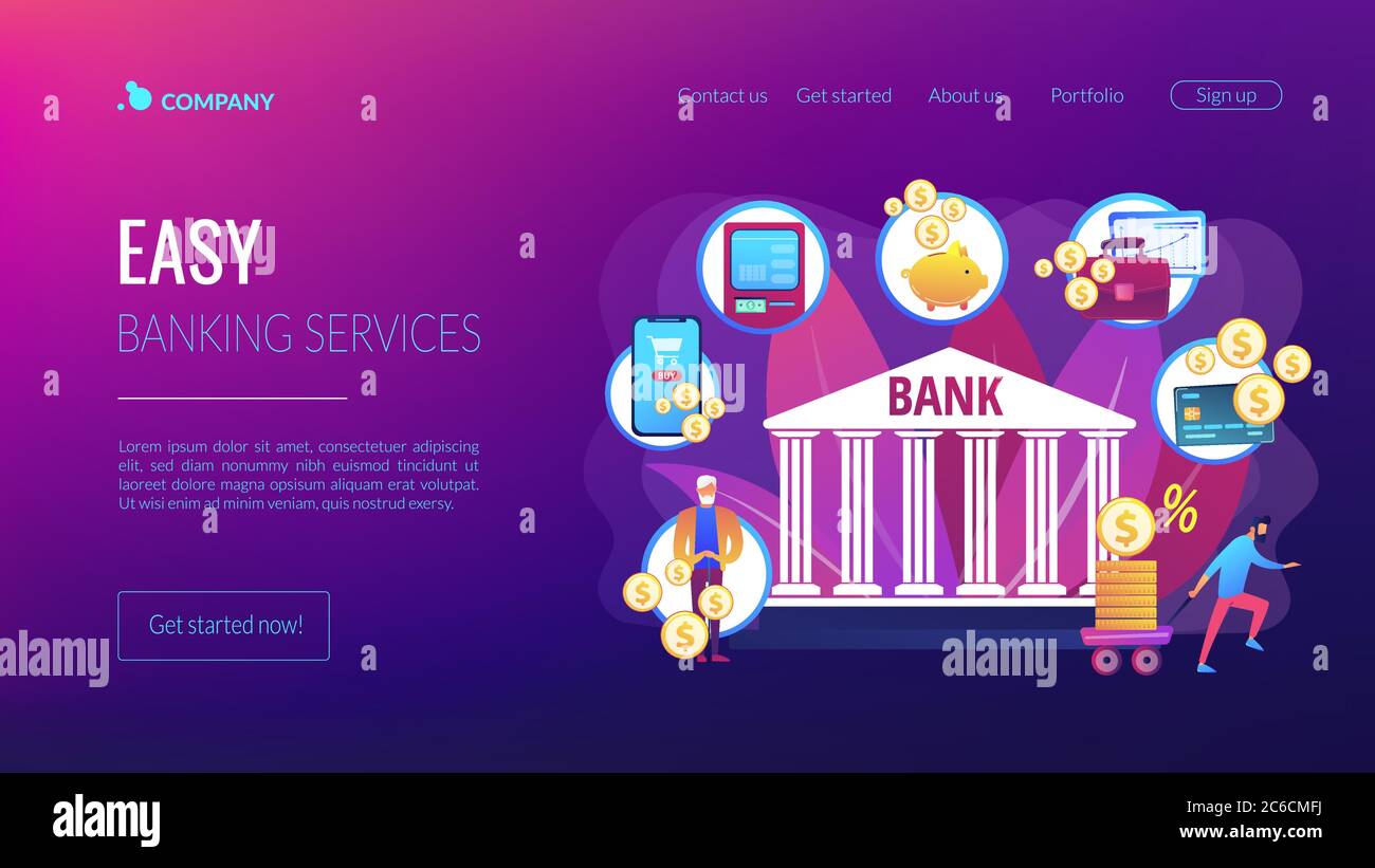 Banking operations concept landing page Stock Vector Image & Art - Alamy
