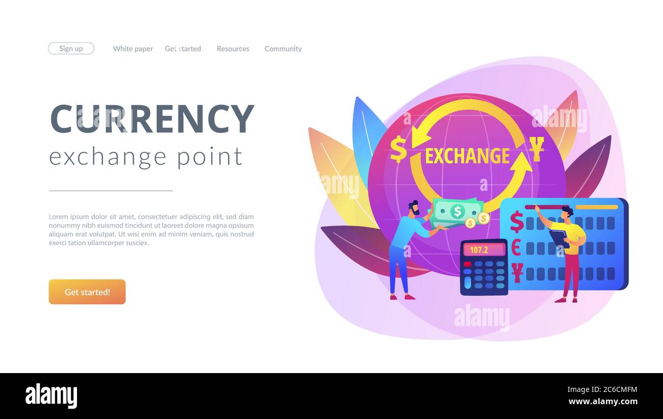 Currency exchange concept landing page Stock Vector Image & Art - Alamy
