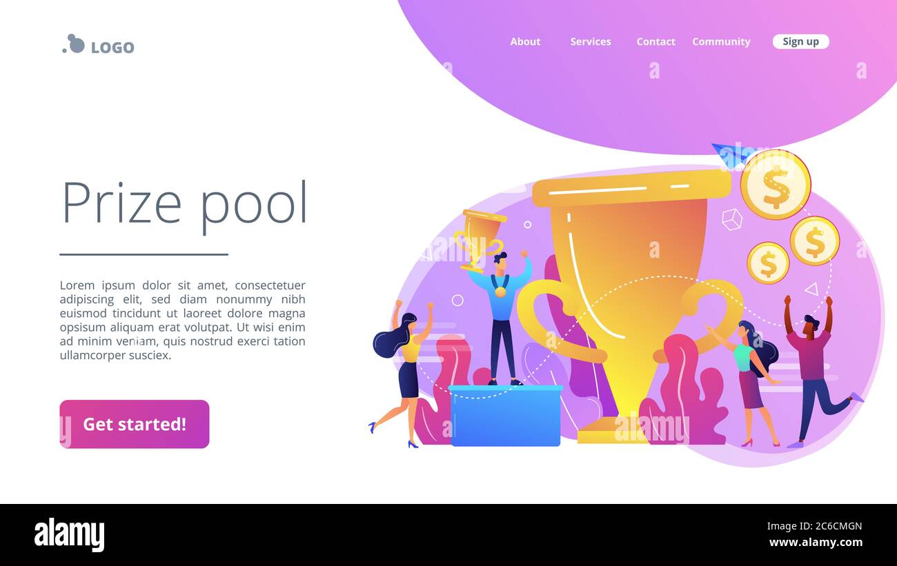 Prize pool concept landing page Stock Vector Image & Art - Alamy