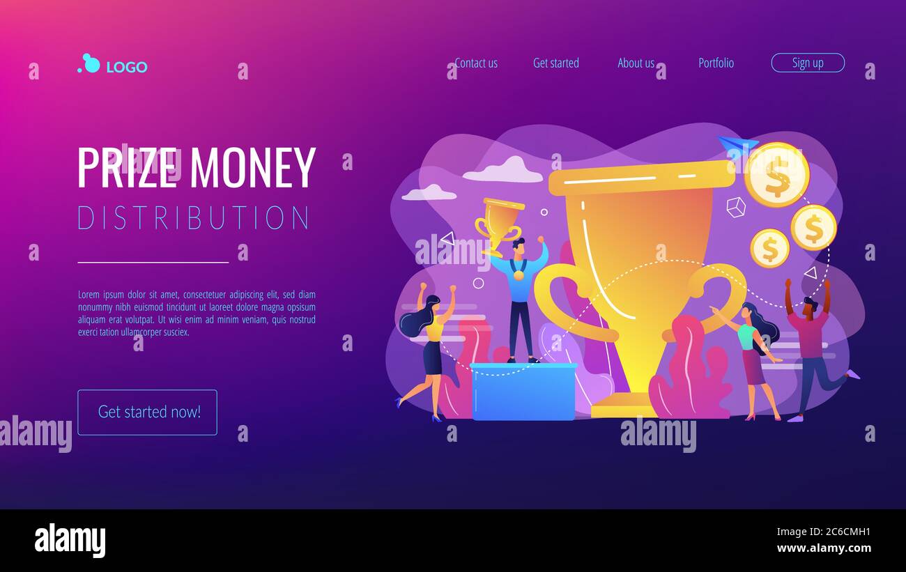 Prize pool concept landing page Stock Vector Image & Art - Alamy