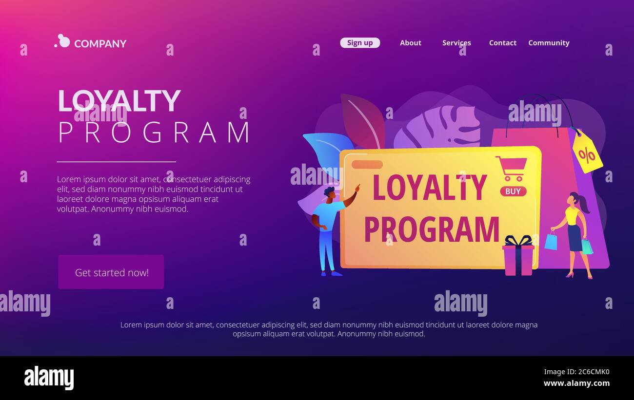 Loyalty program concept landing page Stock Vector Image & Art - Alamy