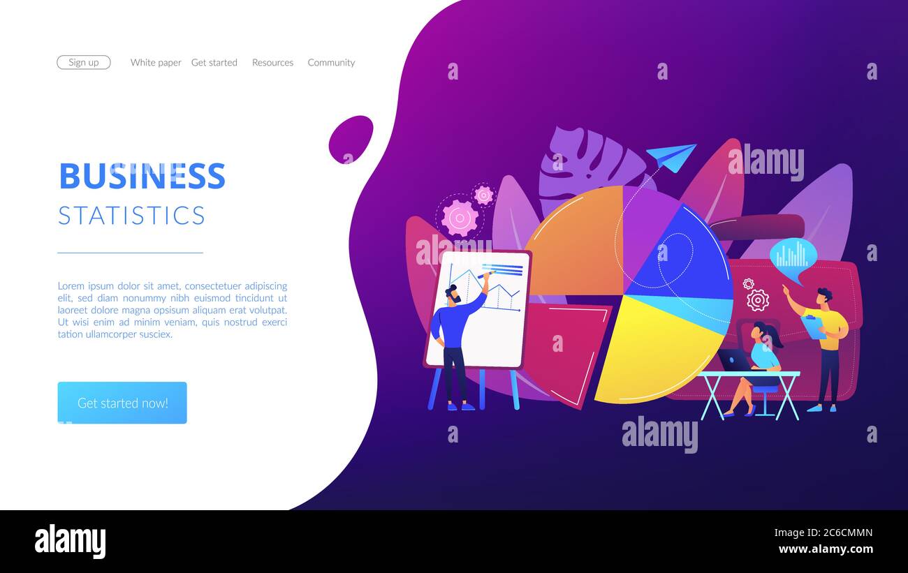 Business statistics concept landing page Stock Vector Image & Art - Alamy