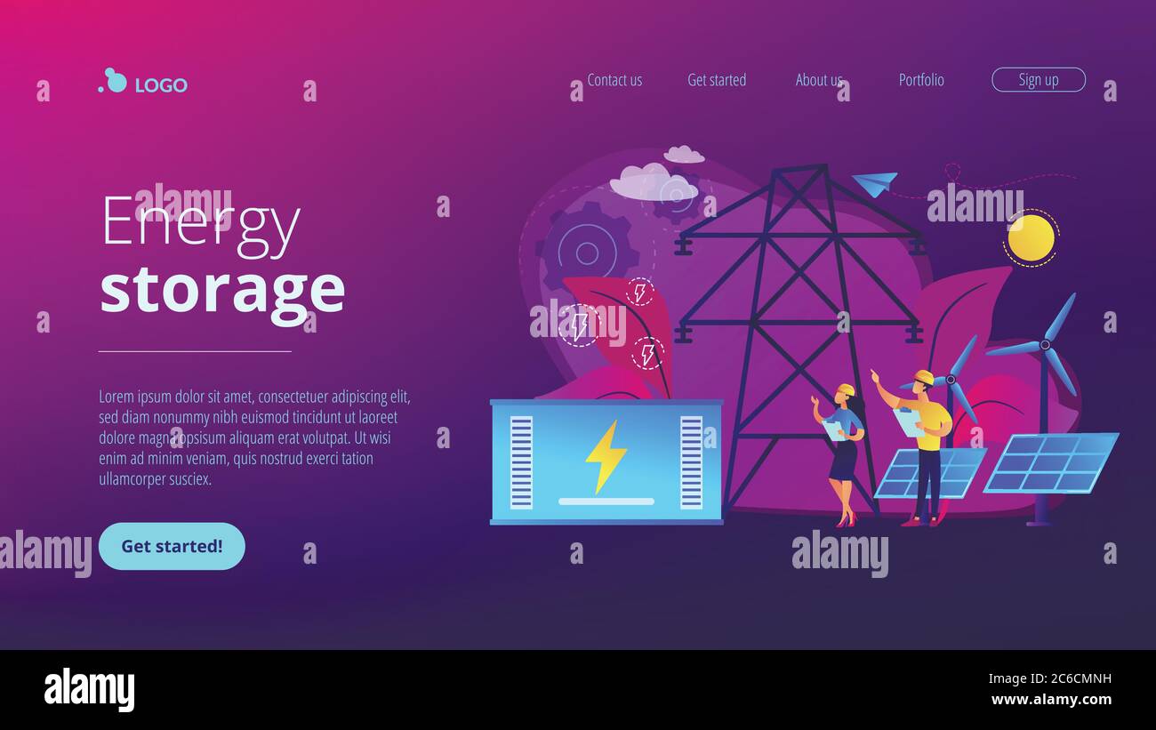 Storage energy solar Stock Vector Images - Alamy