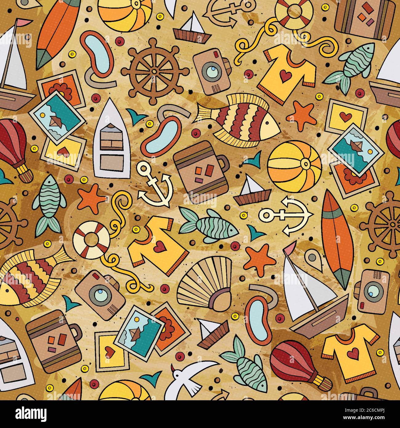 Summer time holiday boat Stock Vector Images - Alamy