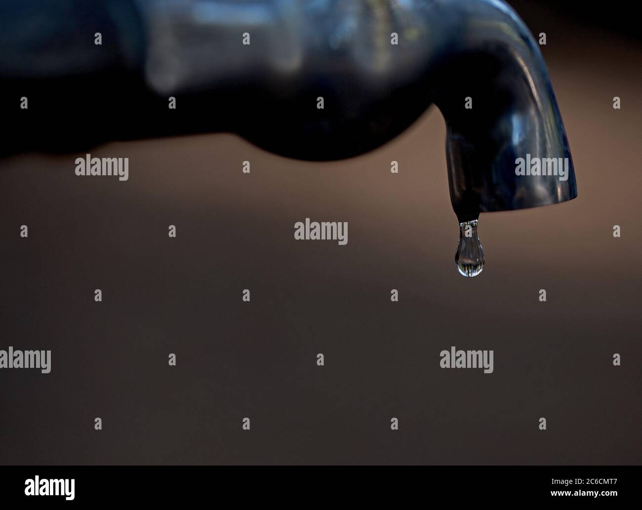 Water faucet in campground, macro water drop Stock Photo - Alamy