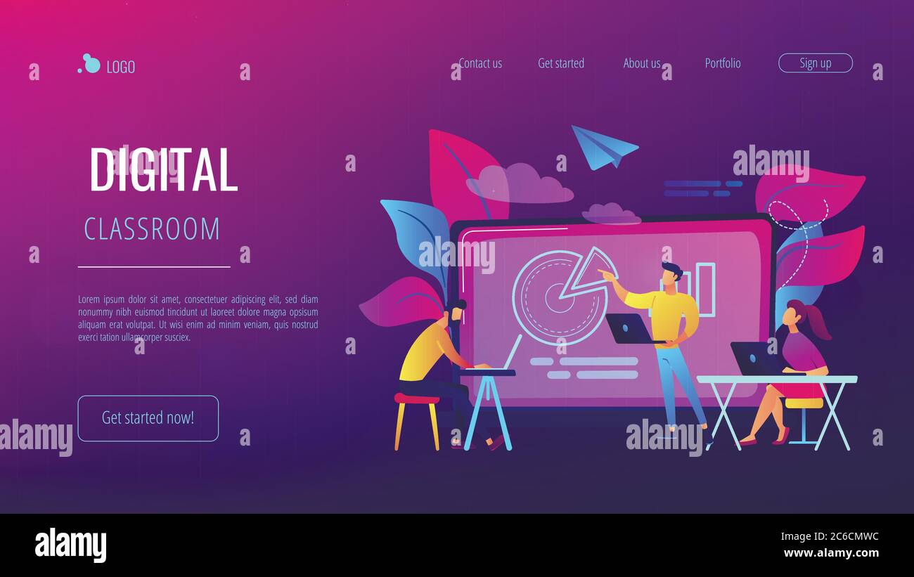 Digital classroom Stock Vector Images - Alamy