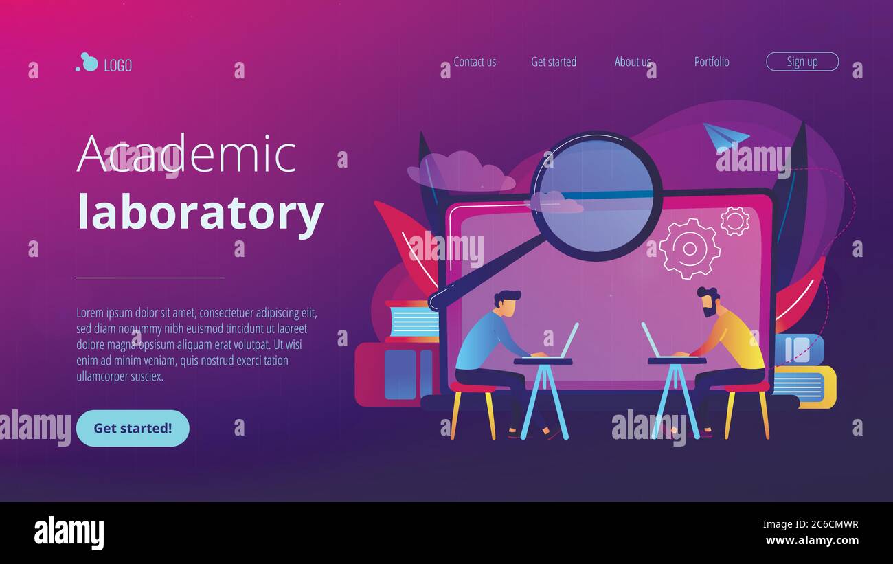 Academic laboratory landing page Stock Vector Image & Art - Alamy