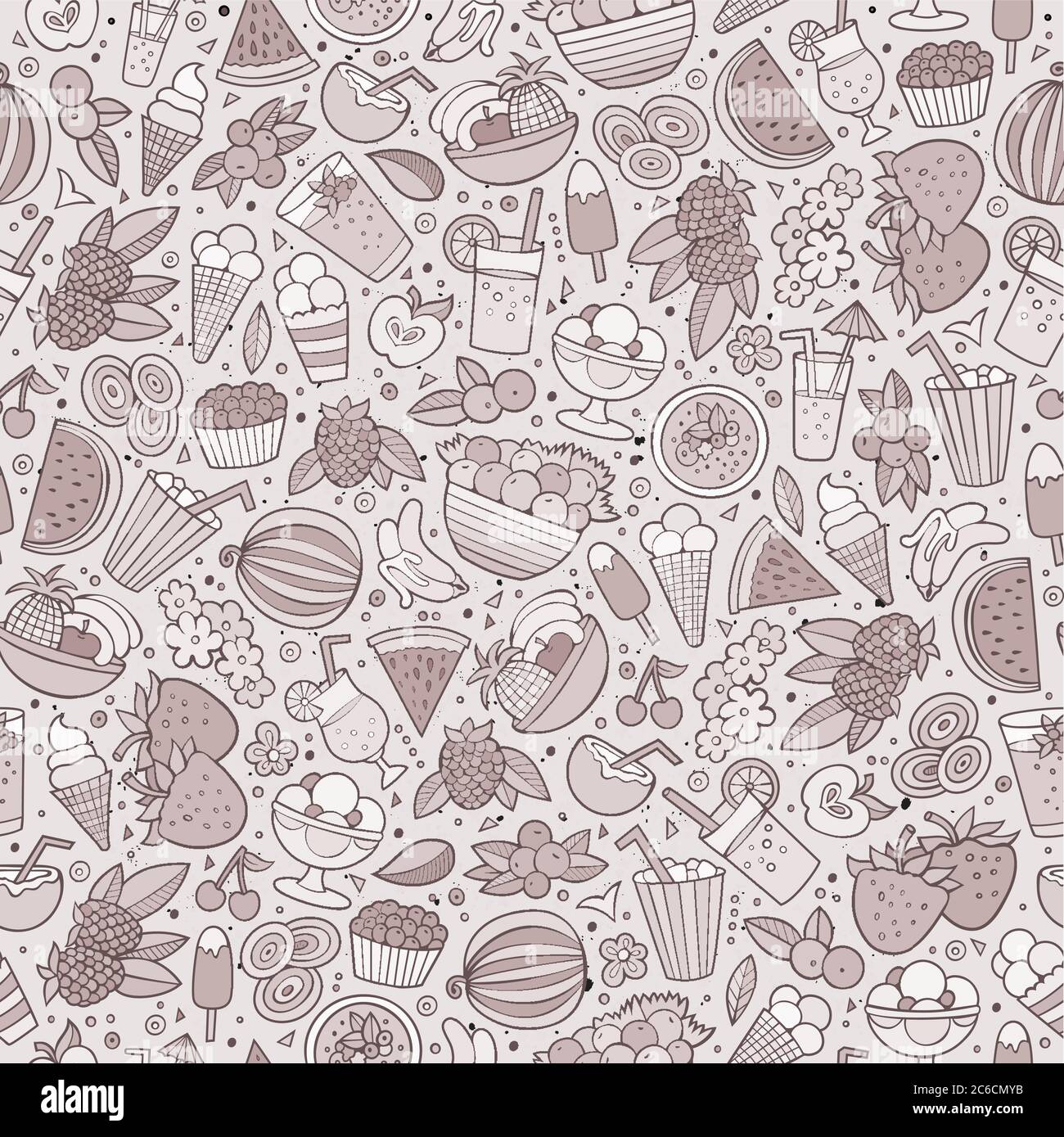 Cartoon summer time seamless pattern Stock Vector Image & Art - Alamy