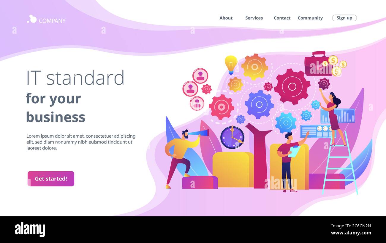 Enterprise architecture concept landing page Stock Vector Image & Art ...