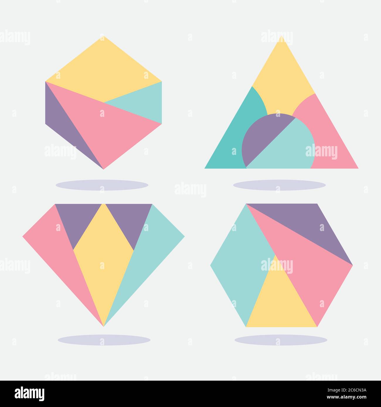 geometric texture abstract memphis layout shapes various triangle ...