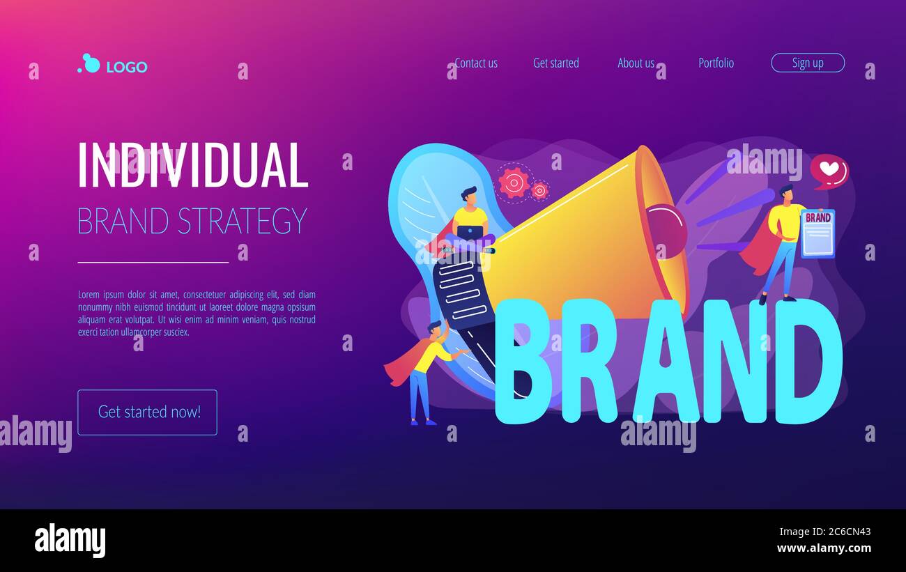 Personal brand concept landing page Stock Vector Image & Art - Alamy