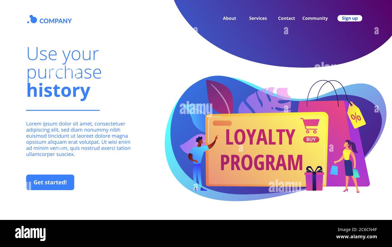 Loyalty program concept landing page Stock Vector Image & Art - Alamy