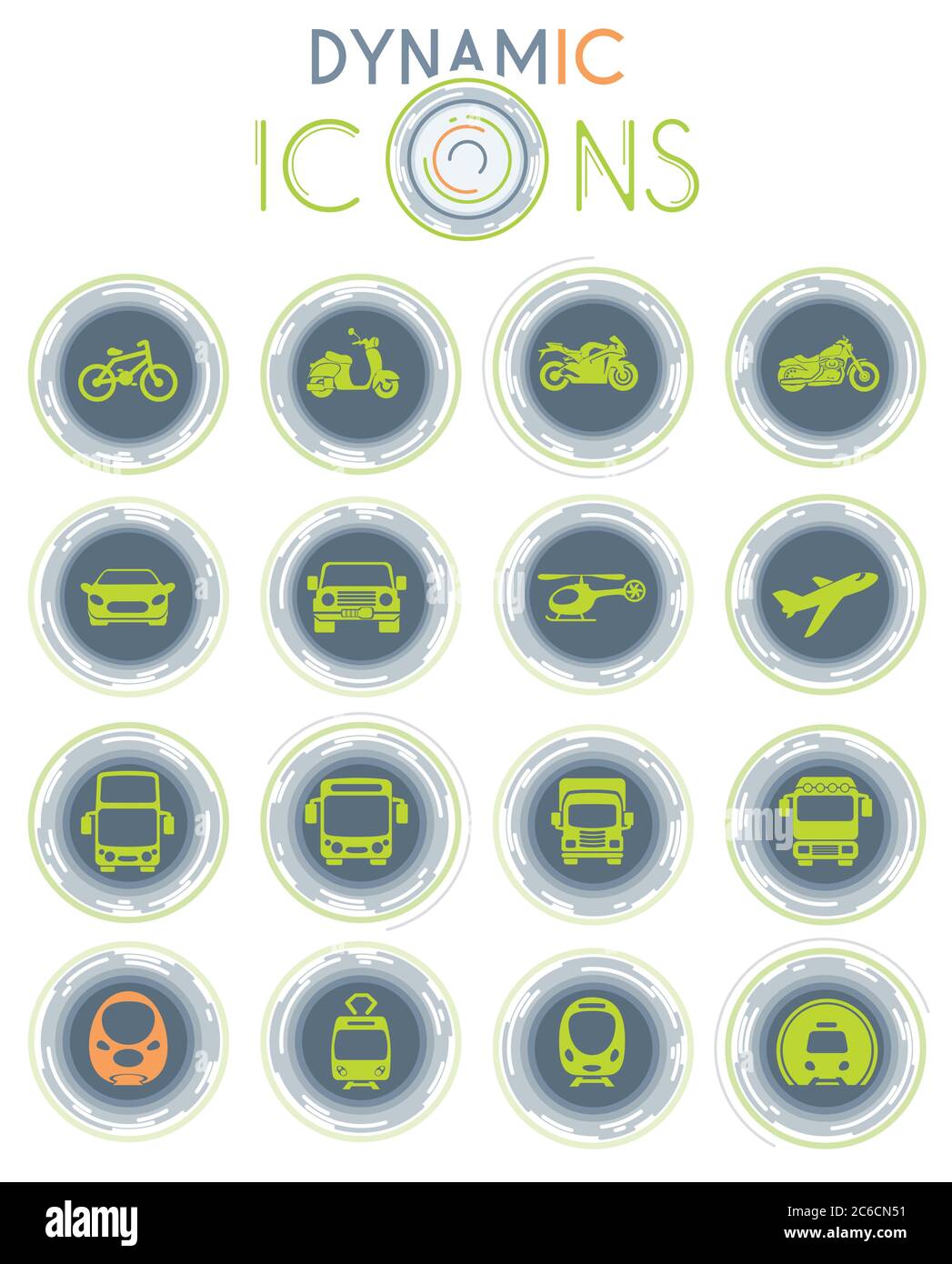 Transport mode dynamic icons Stock Vector Image & Art - Alamy