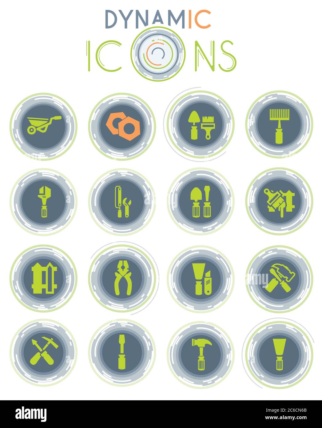 Work tools dynamic icons Stock Vector Image & Art - Alamy