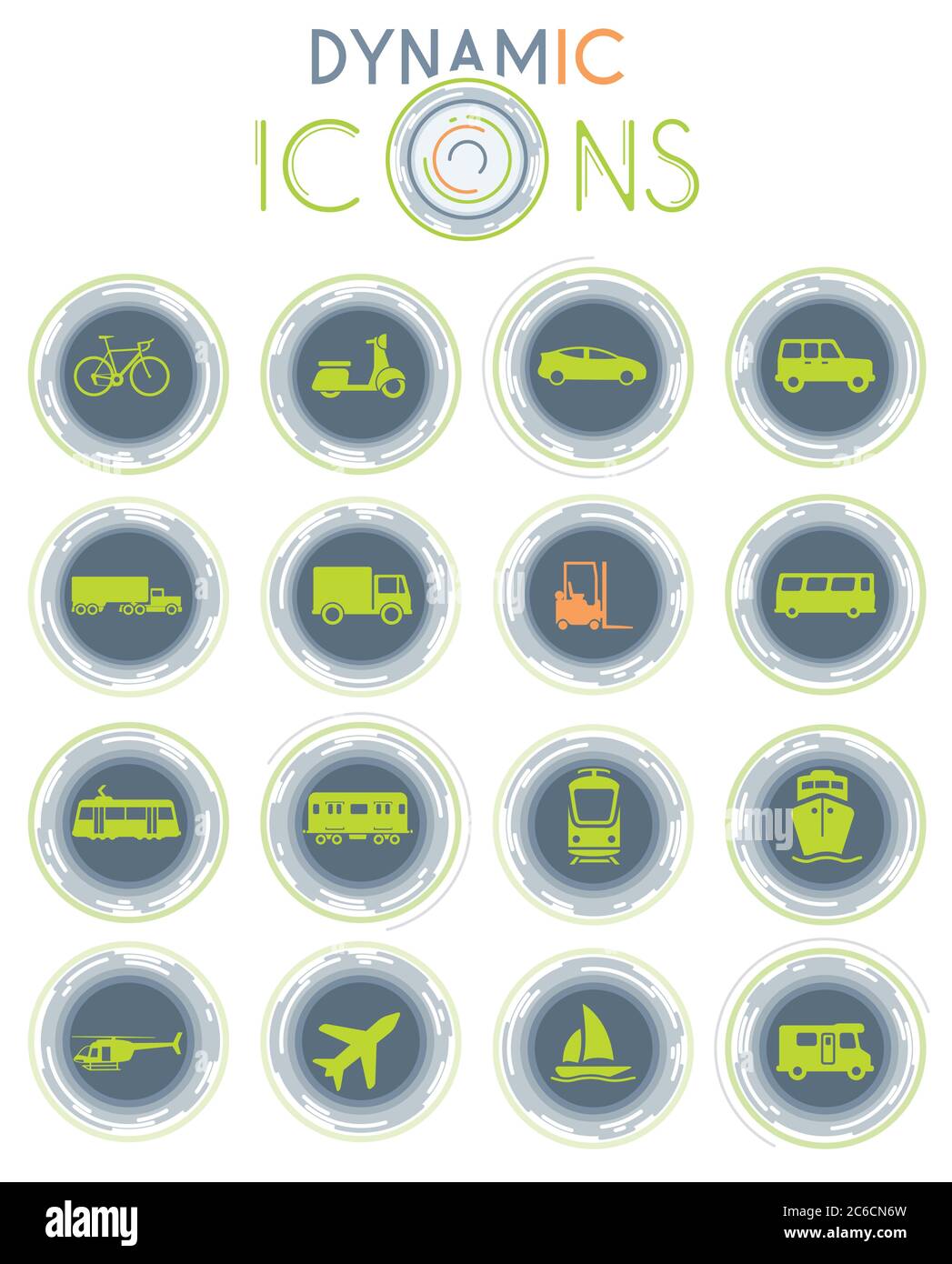Transportation dynamic icons Stock Vector Image & Art - Alamy