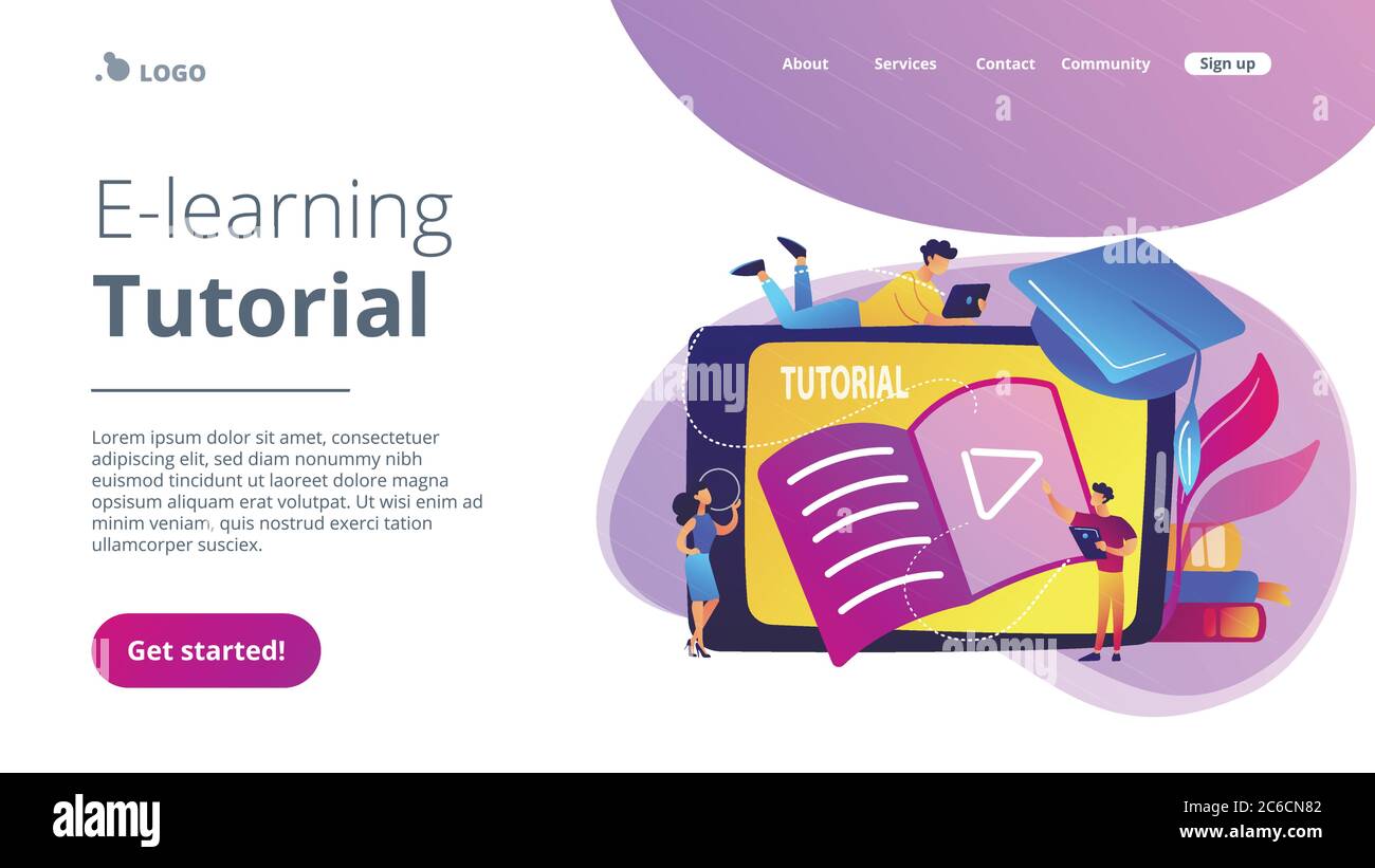 Video tutorial template web hi-res stock photography and images - Alamy