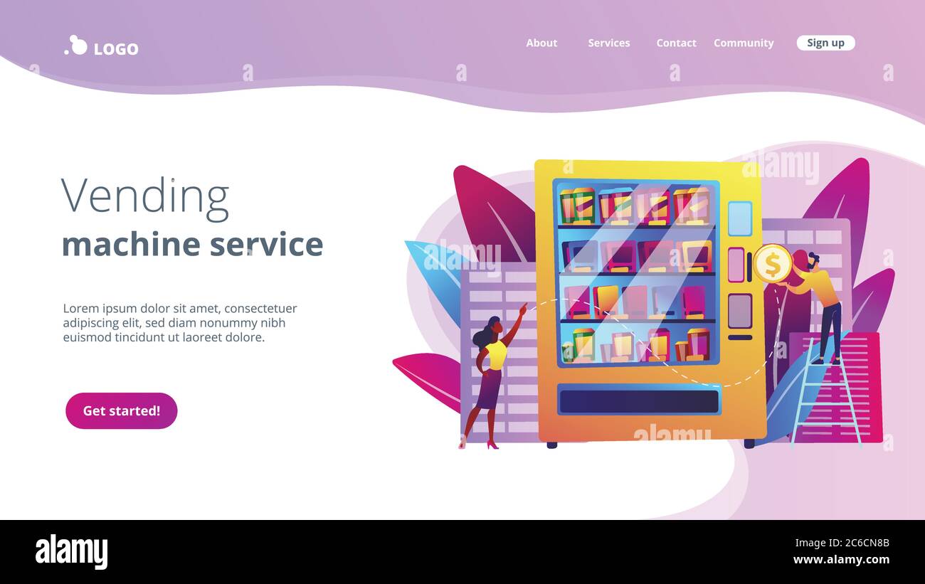 Vending machine service concept landing page Stock Vector Image & Art ... Vending machine service concept landing page Stock Vector Image & Art ...