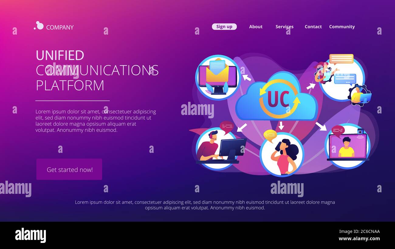 Communication integration collaboration service Stock Vector Images - Alamy