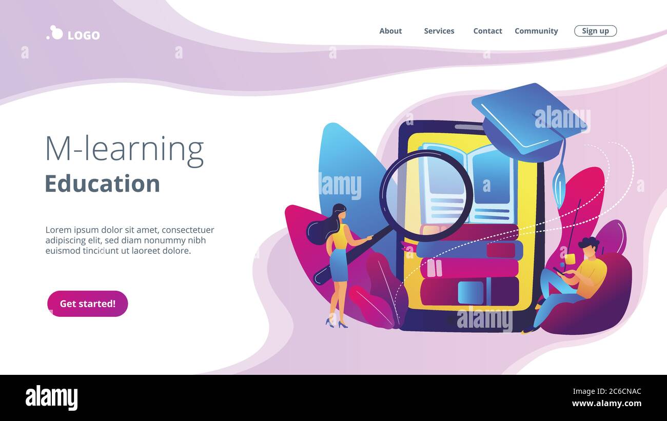 Mobile learning Stock Vector Images - Alamy